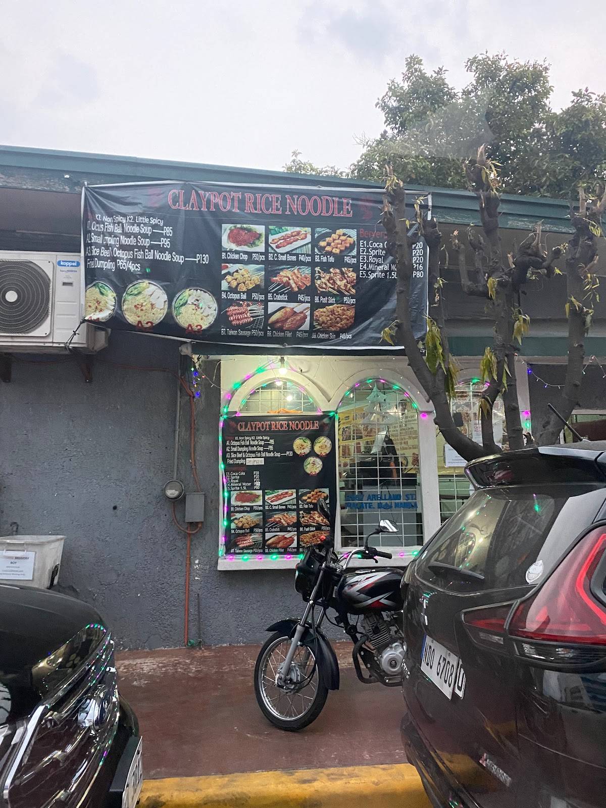 Menu at Claypot Rice Noodle restaurant, Manila