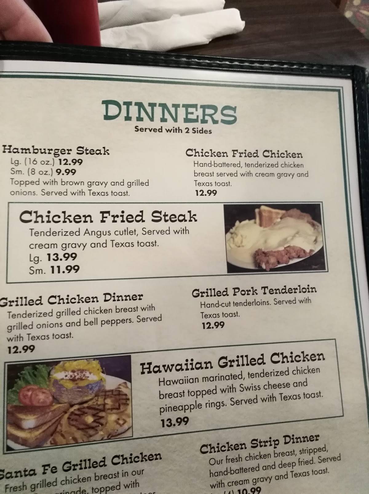 Menu at Ranch Hand Cafe, Cleveland, TX-321