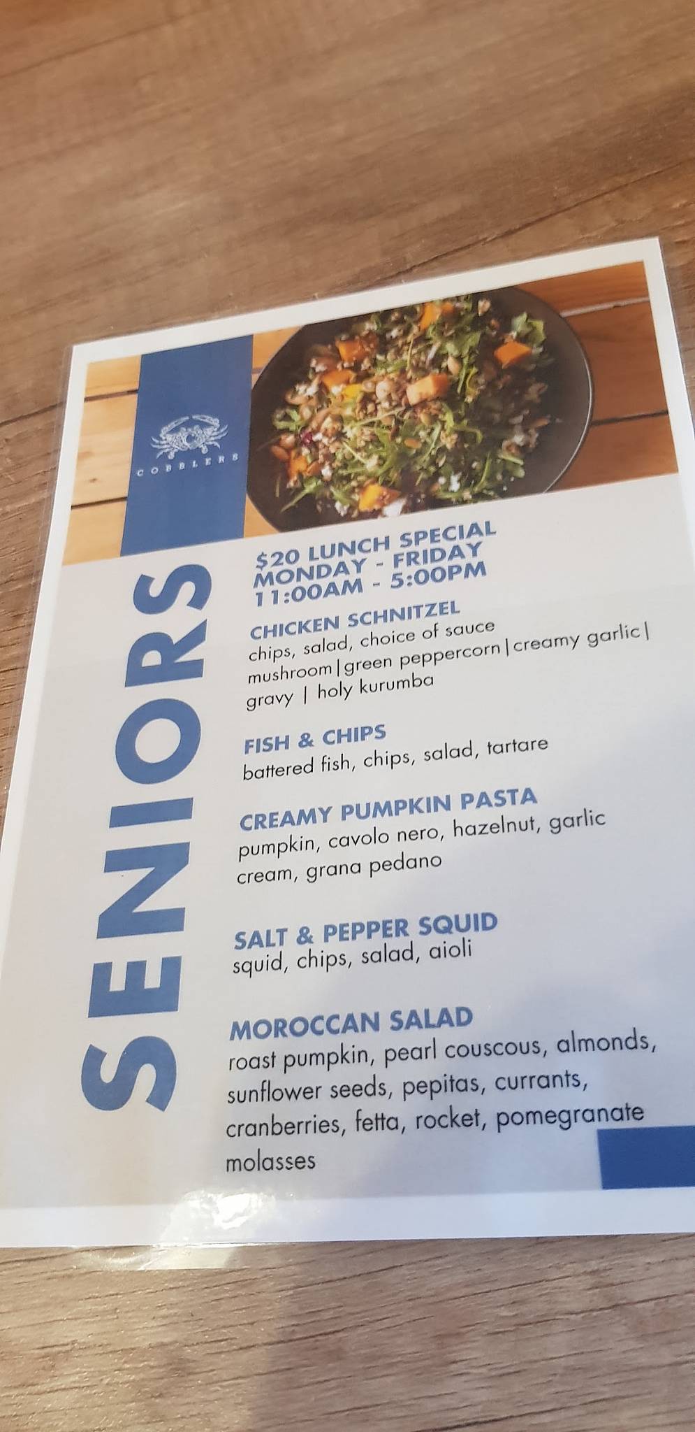 Menu at Cobblers Tavern pub & bar, Falcon