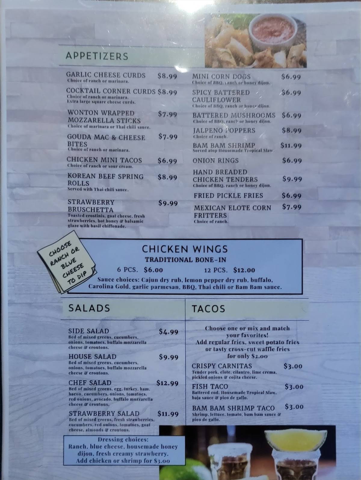 Menu at Cocktail Corner Bar & Grill, Oshkosh