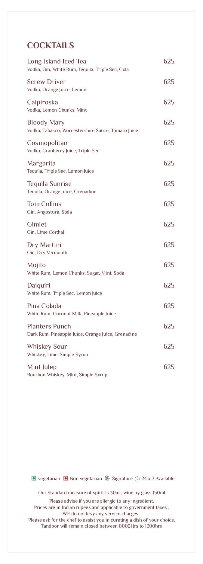 Menu at Cocktails & More Lounge And Bar - Fairfield by Marriott Jodhpur ...