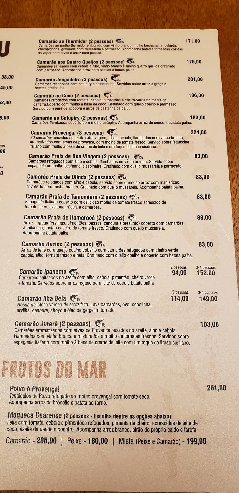 Menu em Coco Bambu Botafogo restaurante, Rio de Janeiro