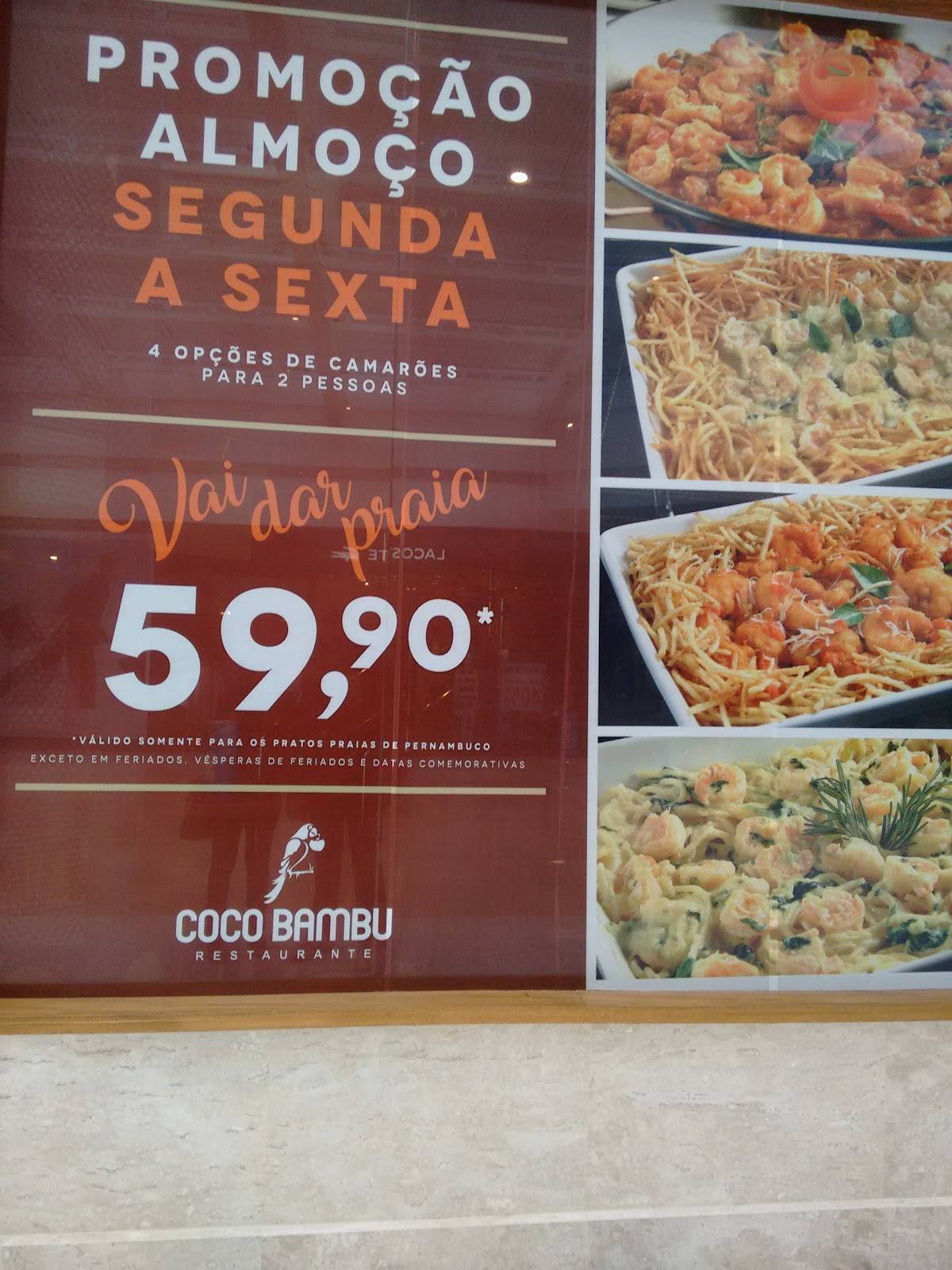 Menu em Coco Bambu Campinas: Restaurante, Peixe, Camarão, Carnes ...