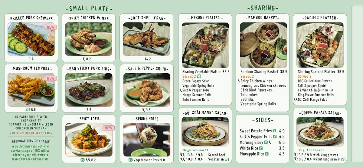 Menu at Coco Tang -Asian Cafe, Nottingham, 8 Byard Ln