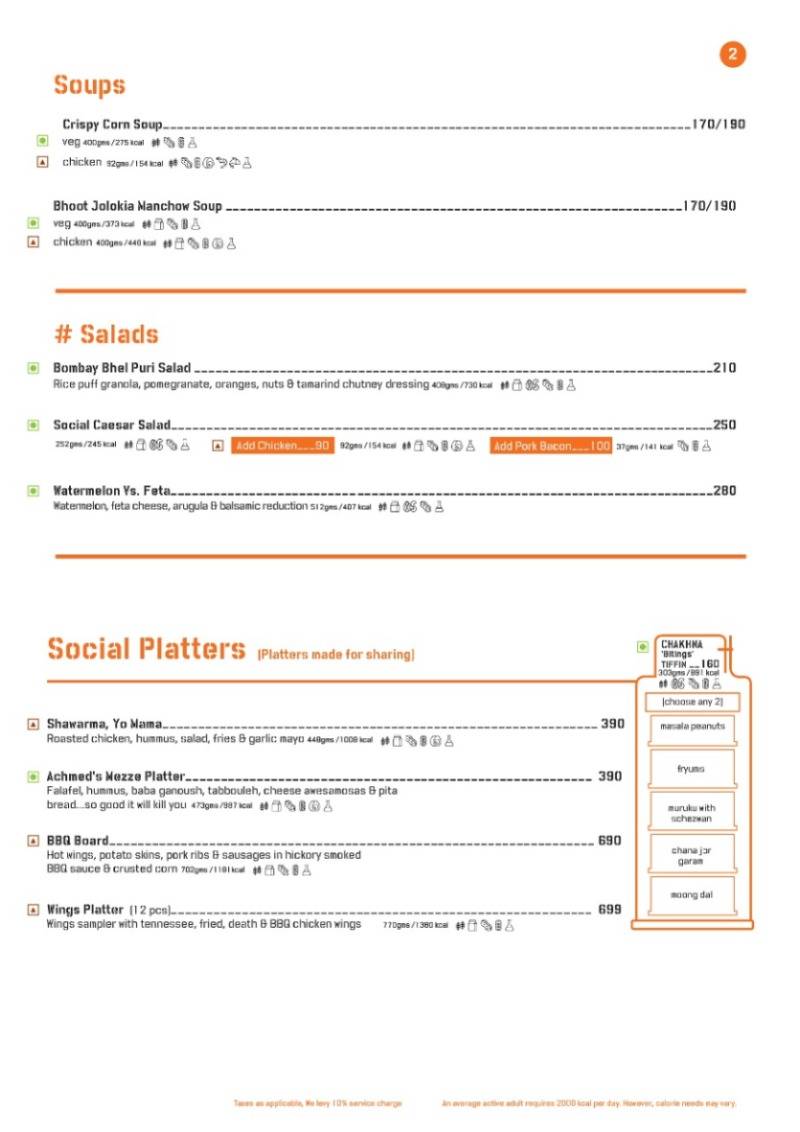 Menu at Colaba SOCIAL, Mumbai, B K Boman Behram Marg Shop 24