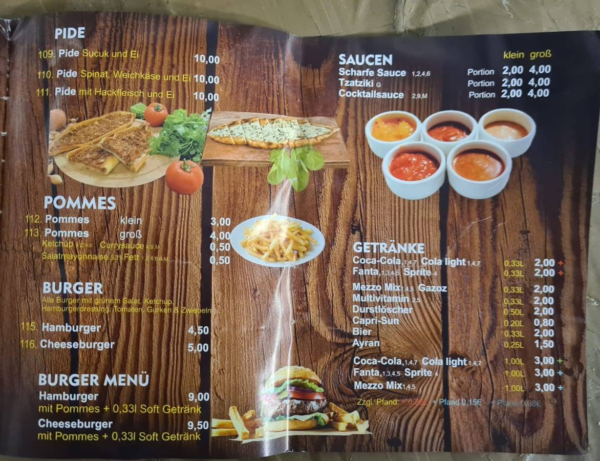 Speisekarte von Nazar - Döner vom feinsten restaurant, Köln