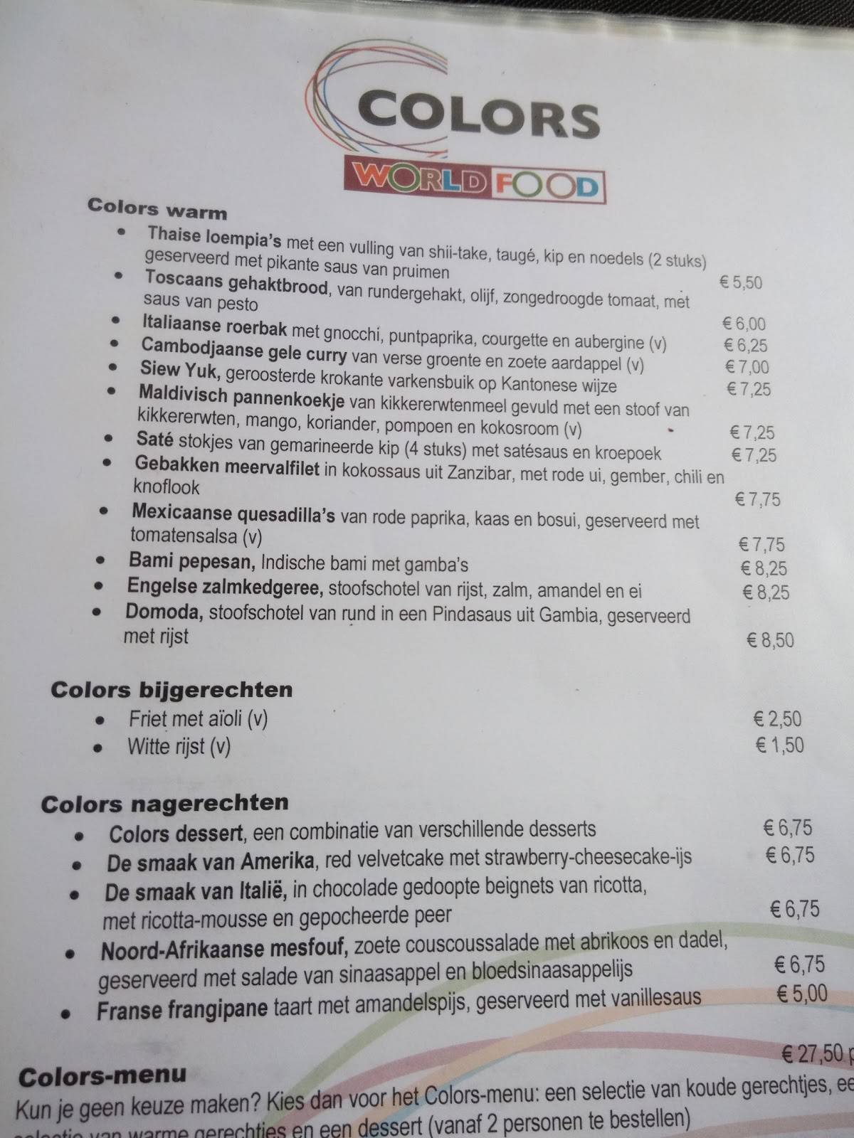 Carta de Colors World Food, Wageningen