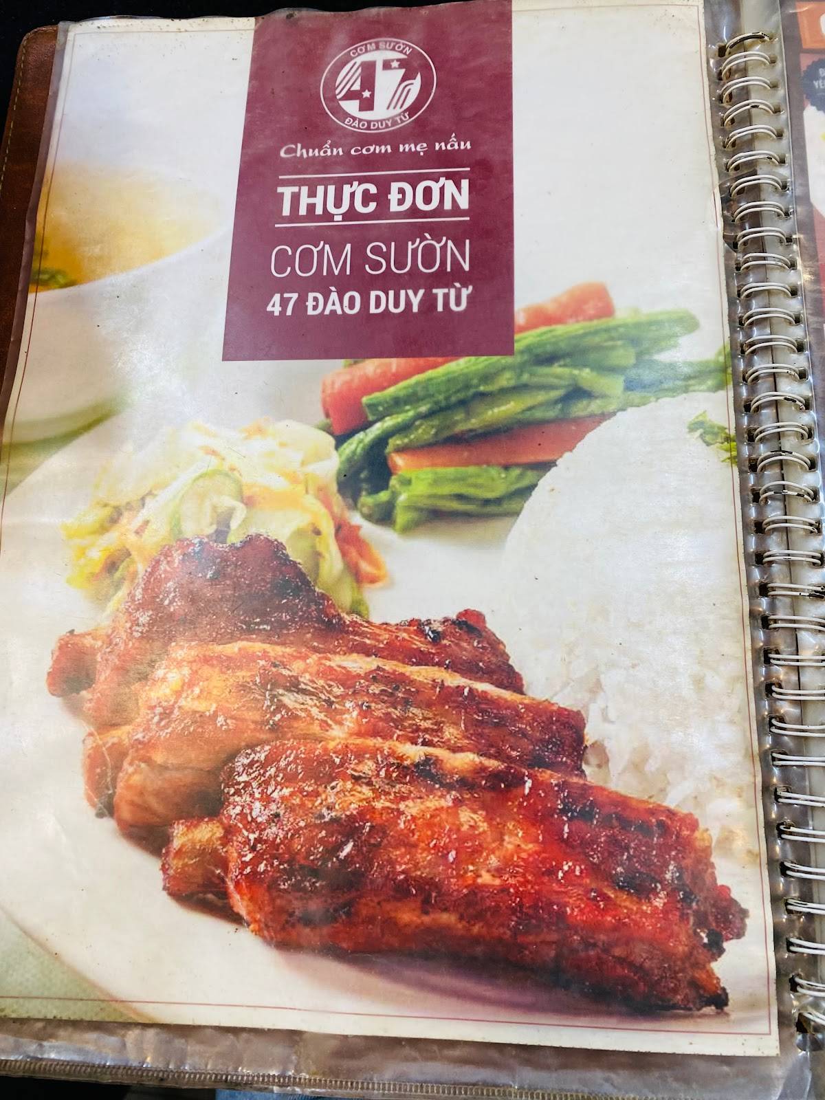 Menu at Cơm Sườn Đào Duy Từ restaurant, Hanoi, 47 P. Đào Duy Từ