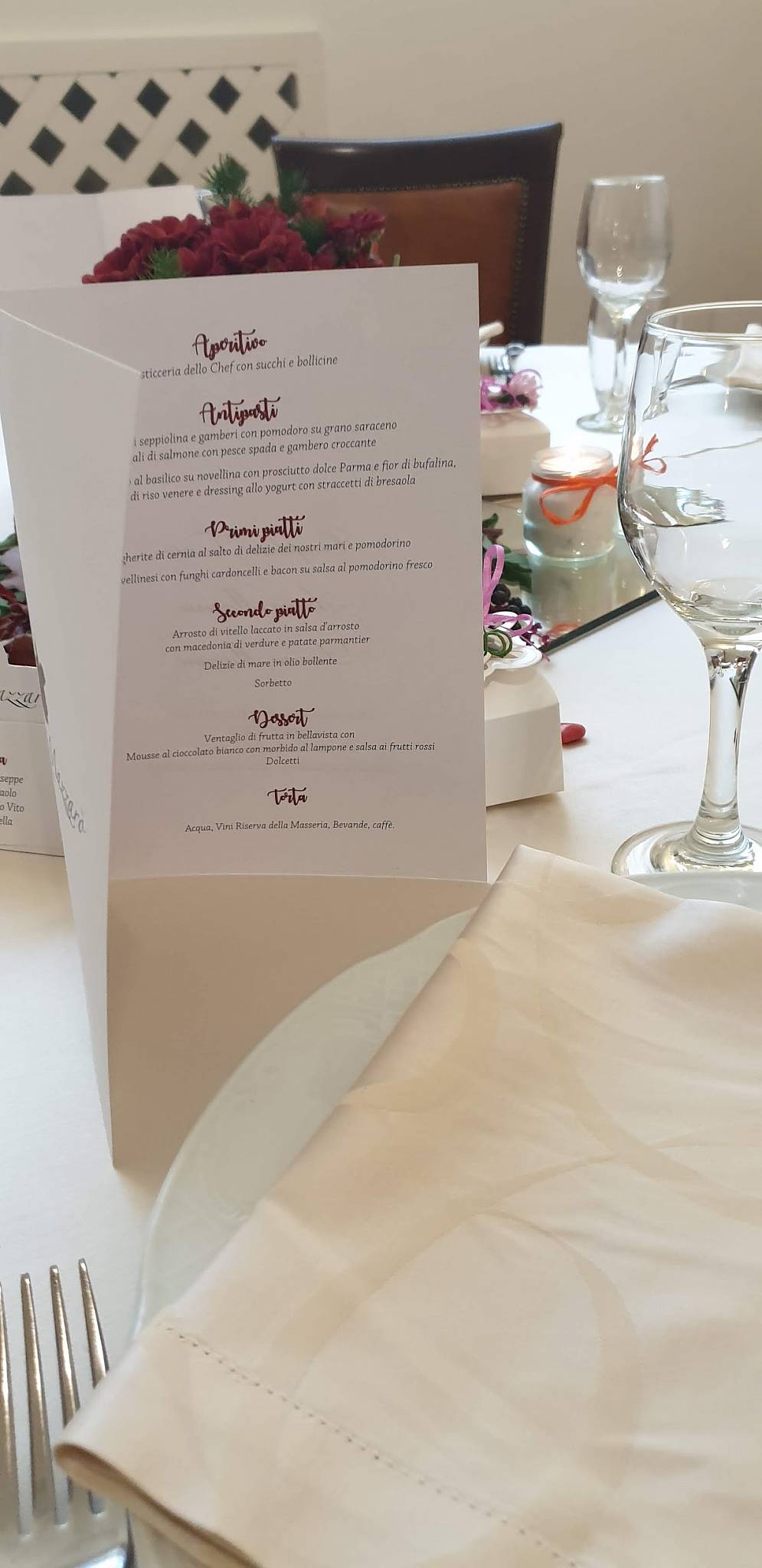 Menu au Complesso Turistico Antica Masseria - Dimora Mazzaro, Italie