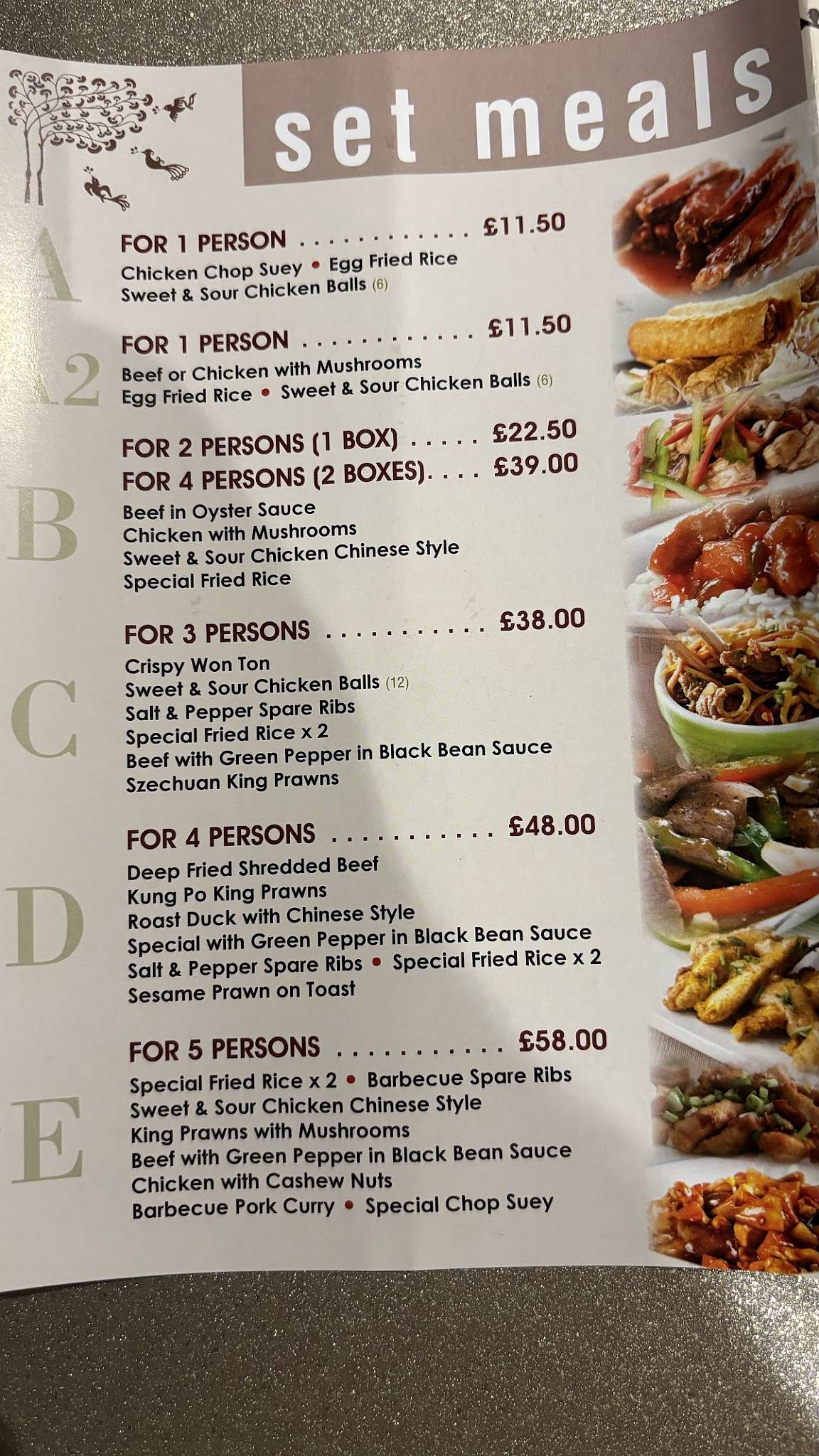 Menu at Magic Wok fast food, Coningsby