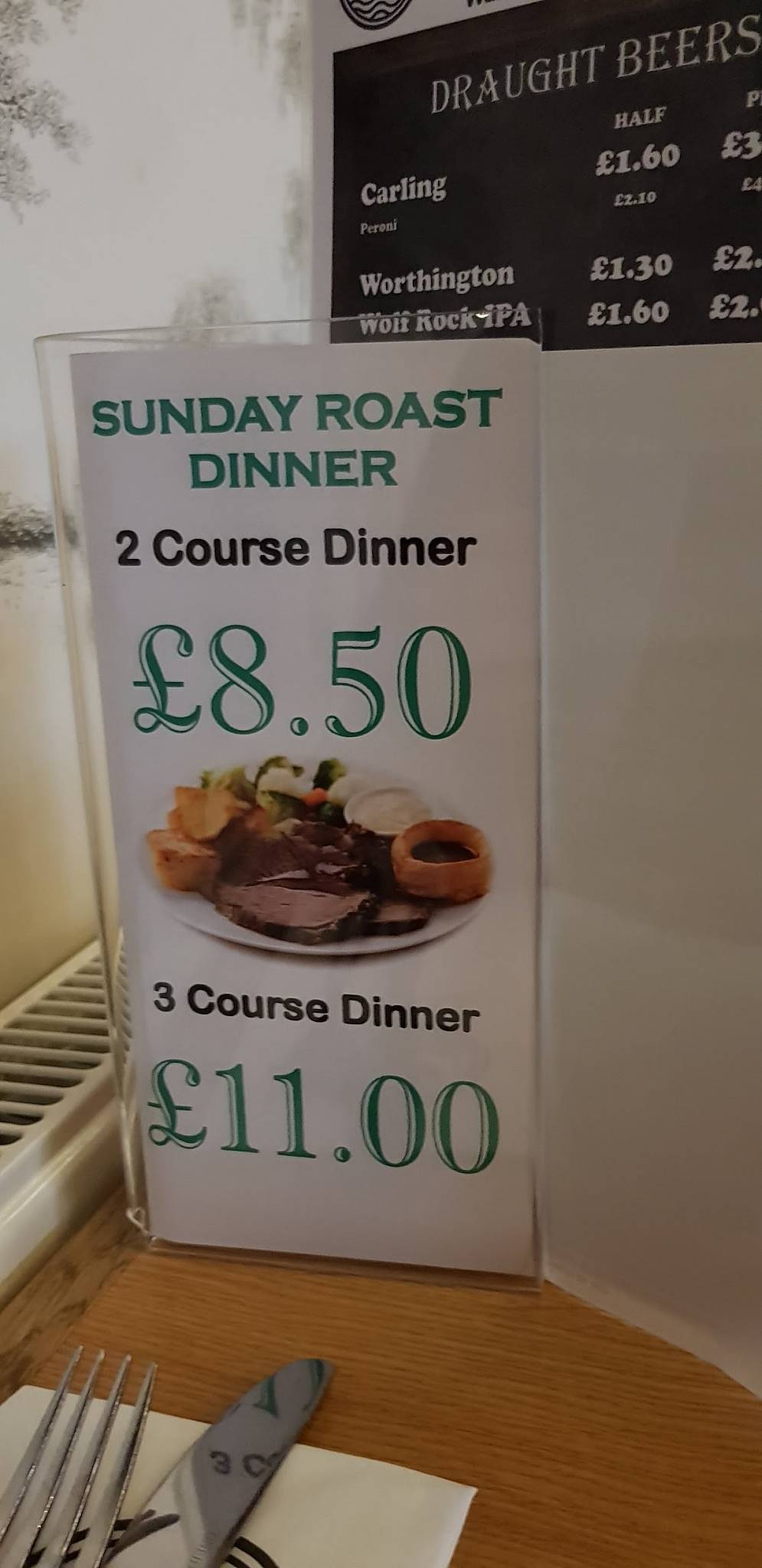 Menu at Sea Fish pub & bar, Conisbrough