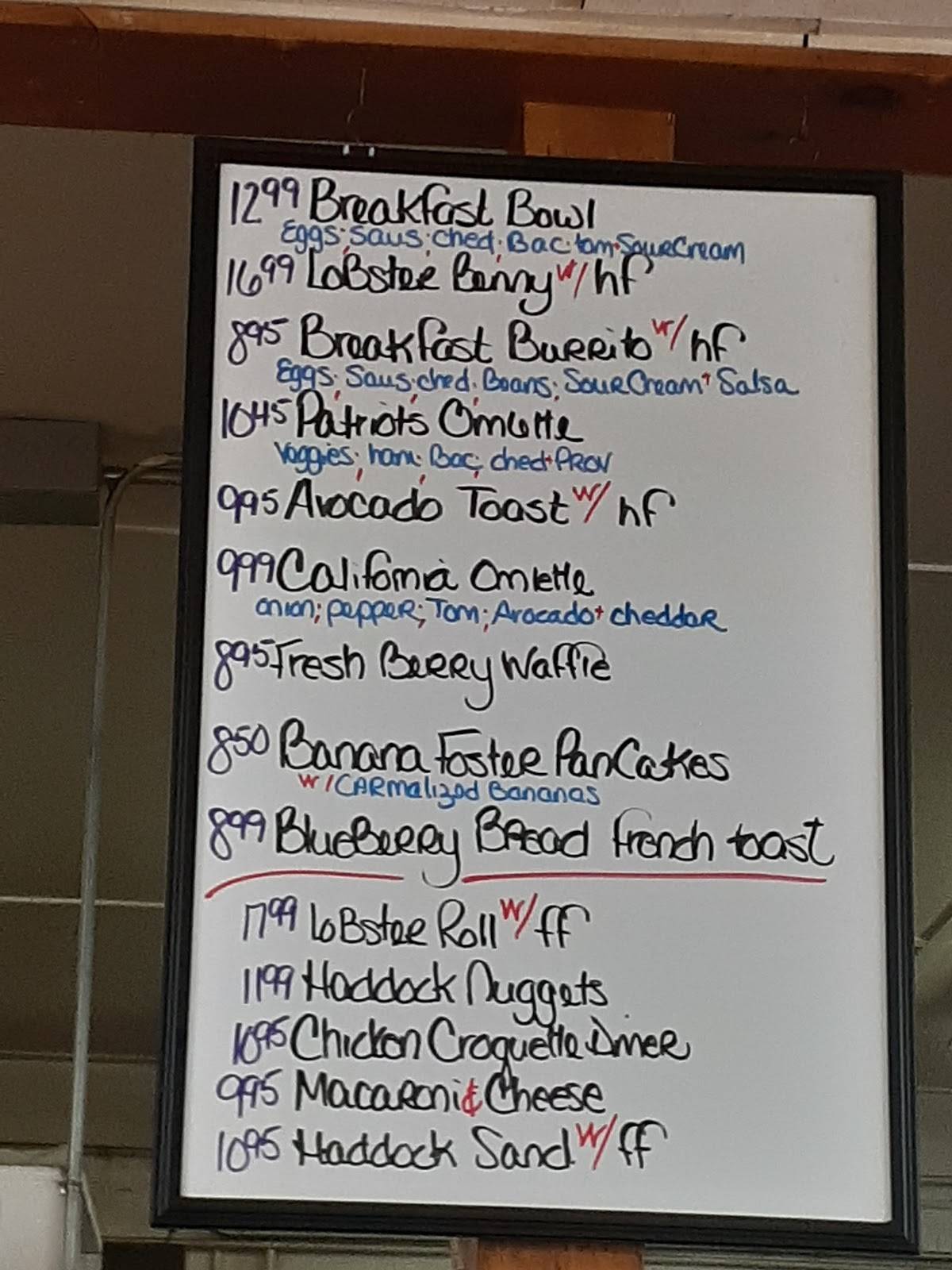 Menu at Connie's Stagecoach restaurant, Salisbury