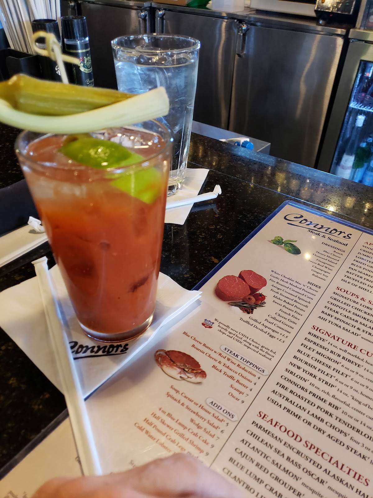 Menu at Connors Steak & Seafood pub & bar, Franklin