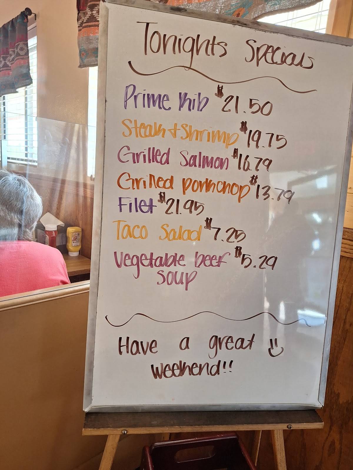 Menu at Copan Restaurant, Copan, US-75