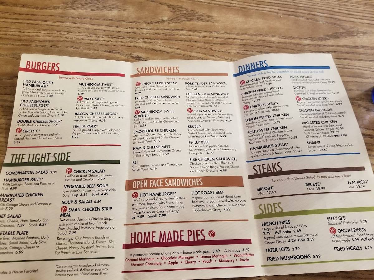Menu at Copan Restaurant, Copan, US-75