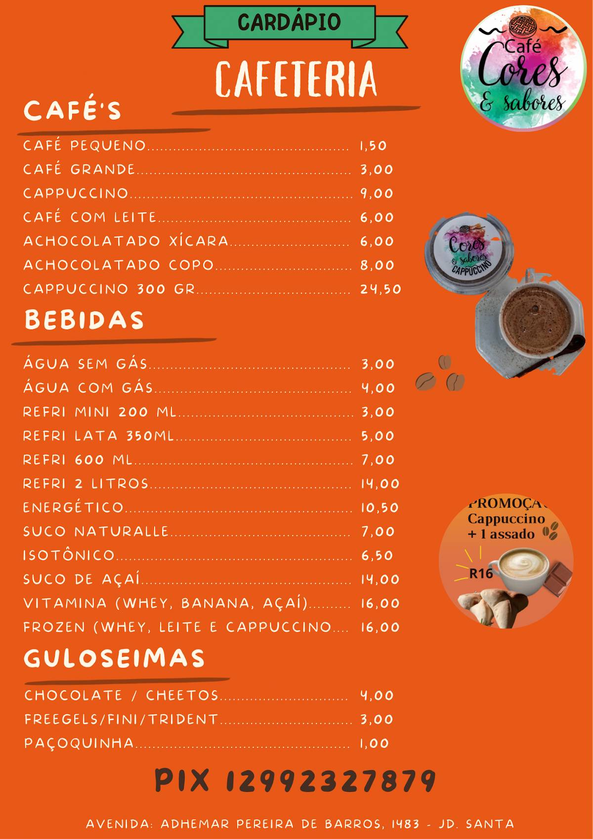 Carta de Cores e Sabores Café, Jacareí