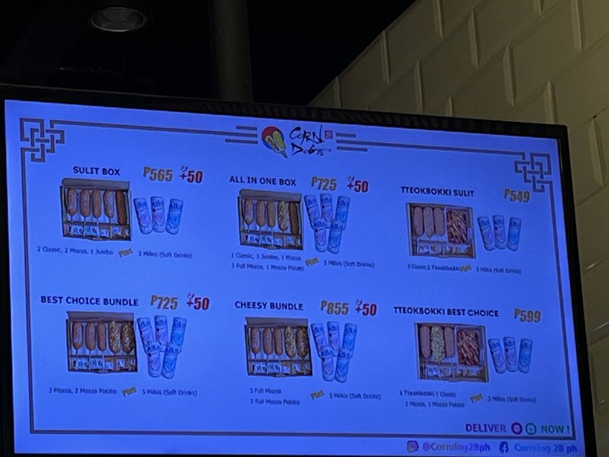 Menu at Corndog 28 - Serendra BGC restaurant, Taguig