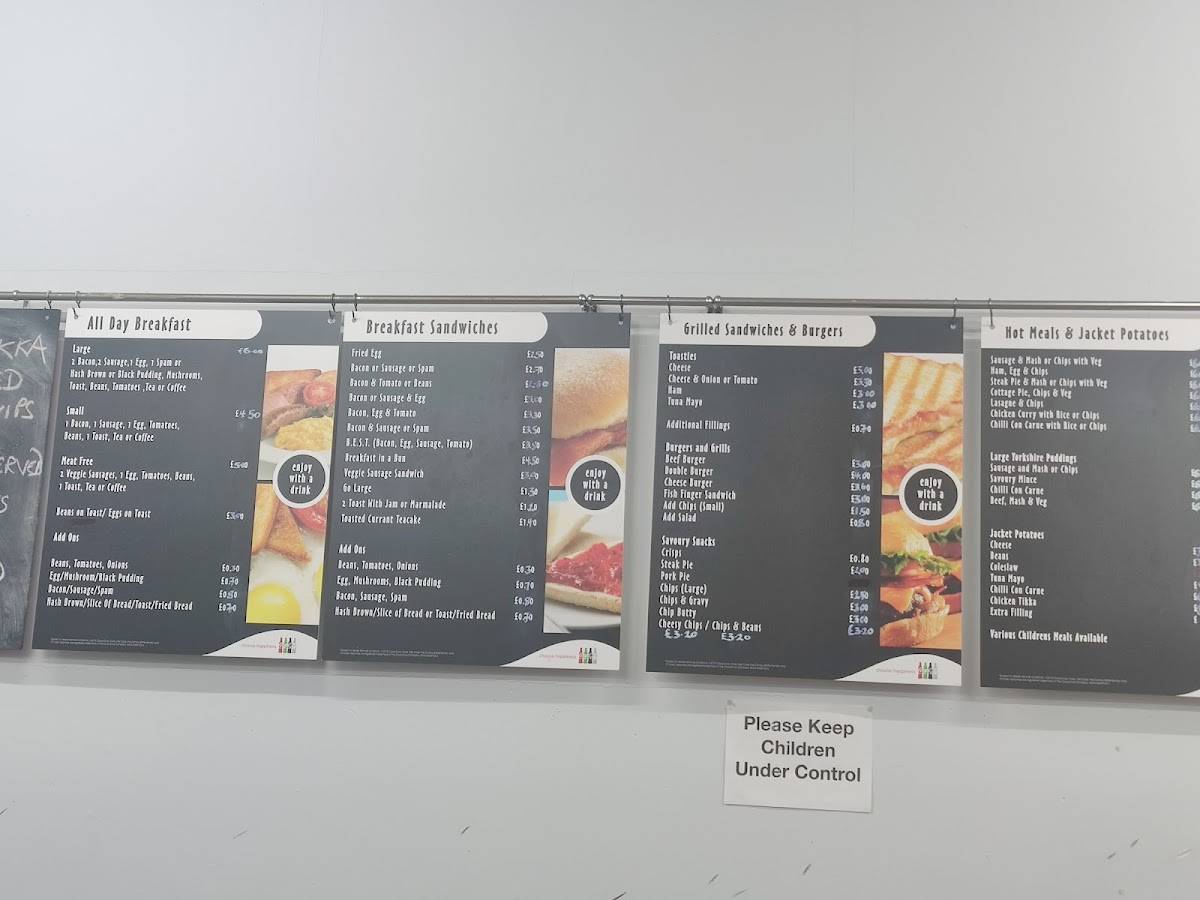 Menu at Corner House Cafe, Leeds, 172 Tong Rd