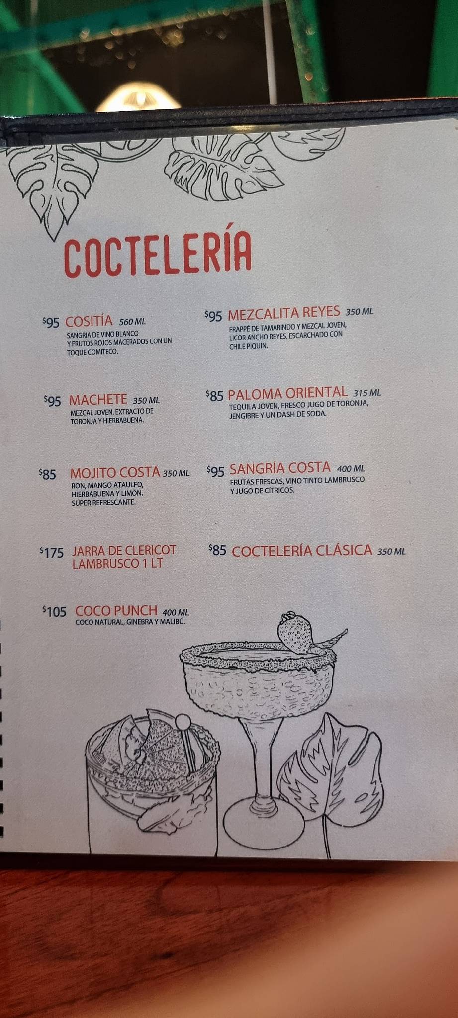 Carta del restaurante Costa Brava cocina del mar, Tuxtla Gutiérrez, 17 ...