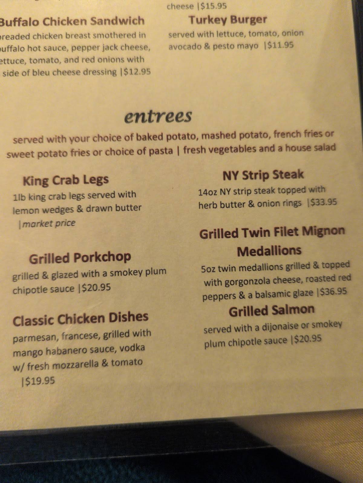 Menu at Country Cottage pub & bar, West Milford