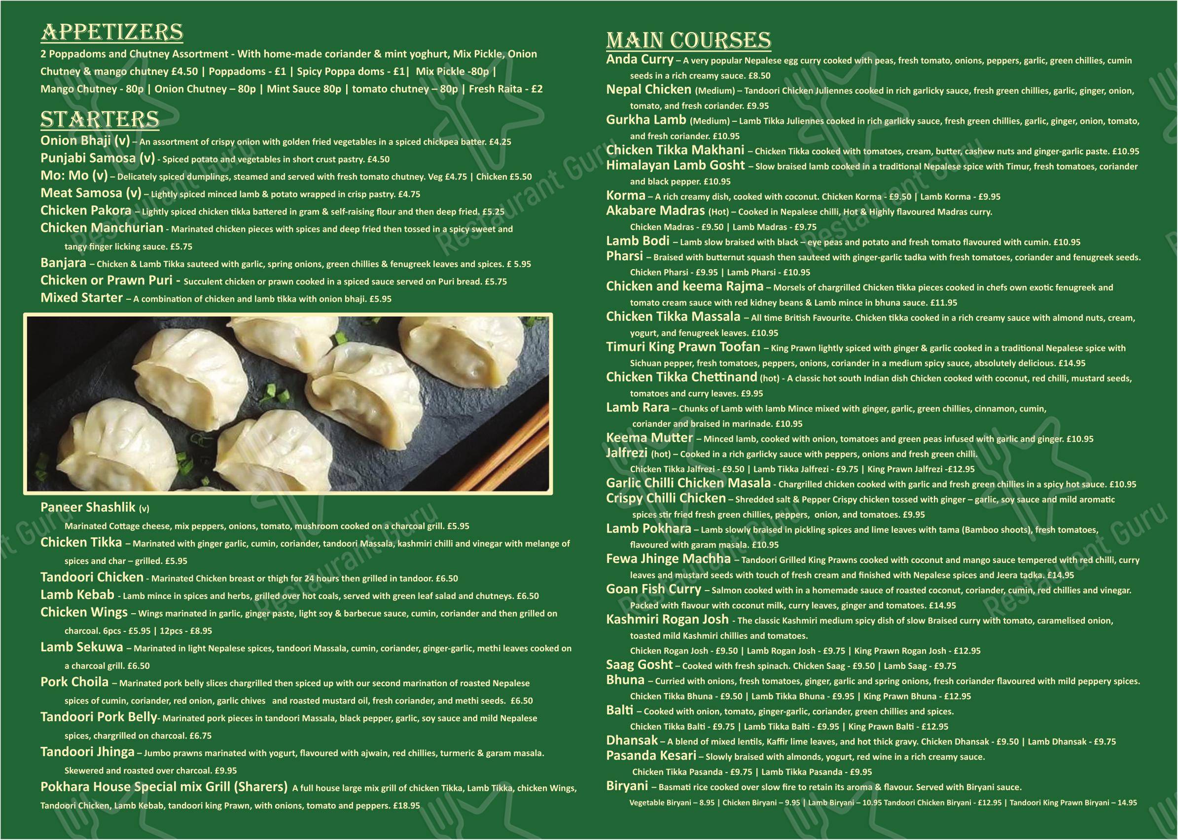 Menu at Court Colman Manor Hotel, Bridgend