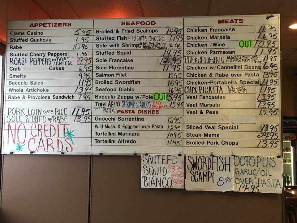 Menu at Mike's Kitchen restaurant, Cranston