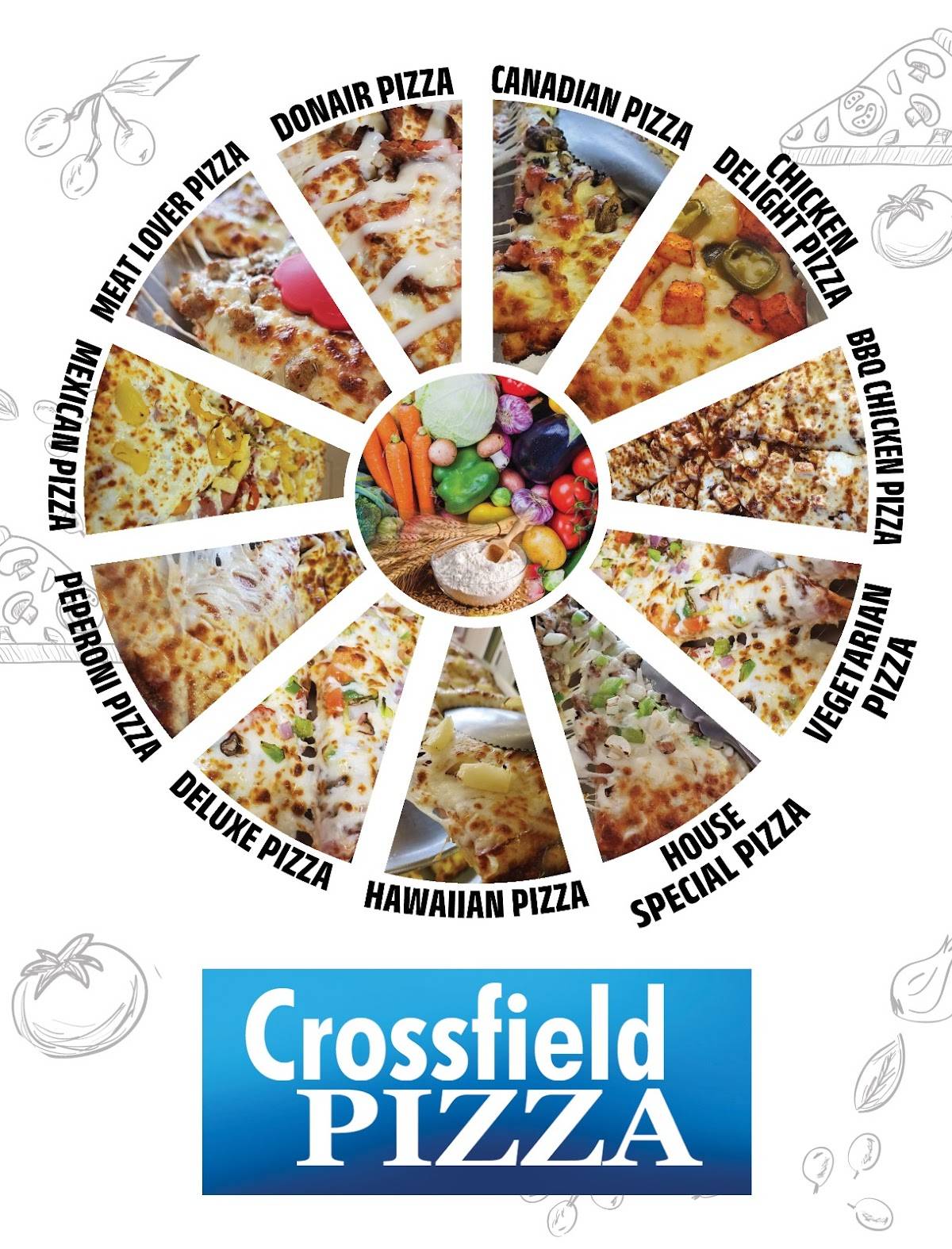 Menu at Crossfield Pizza pizzeria, Crossfield