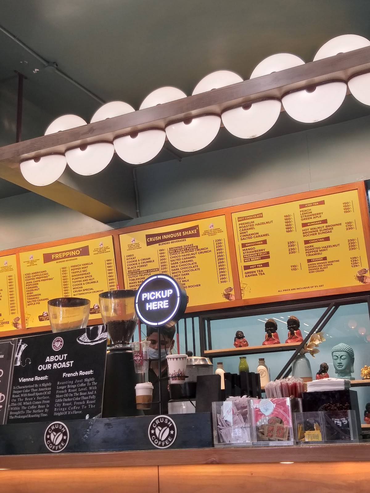 Menu at Crush Coffee - SG Highway, Ahmedabad, Ground Floor Wide Angle ...