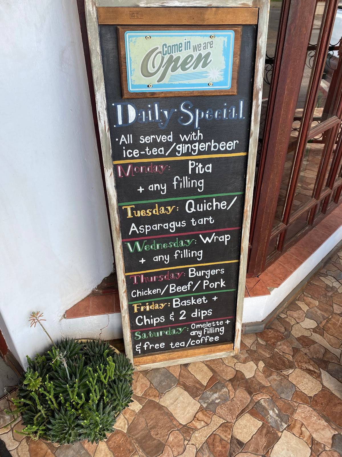 Menu at Cuppa Caffe Coffee Shop restaurant, Potchefstroom