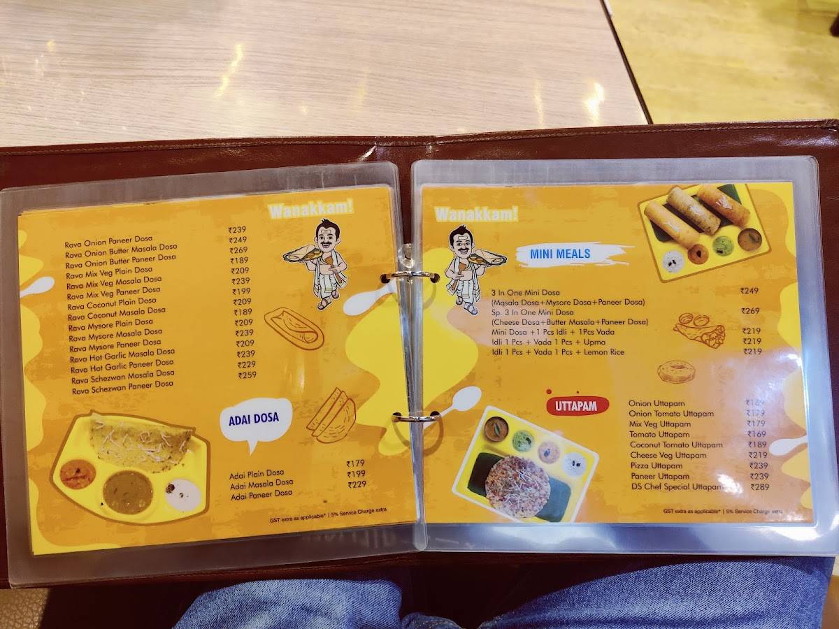 Menu at DS Dosa Factory- CP (Connaught Place) Delhi, New Delhi