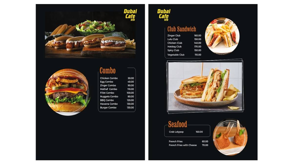 Menu at DUBAI CAFE, Jaipur