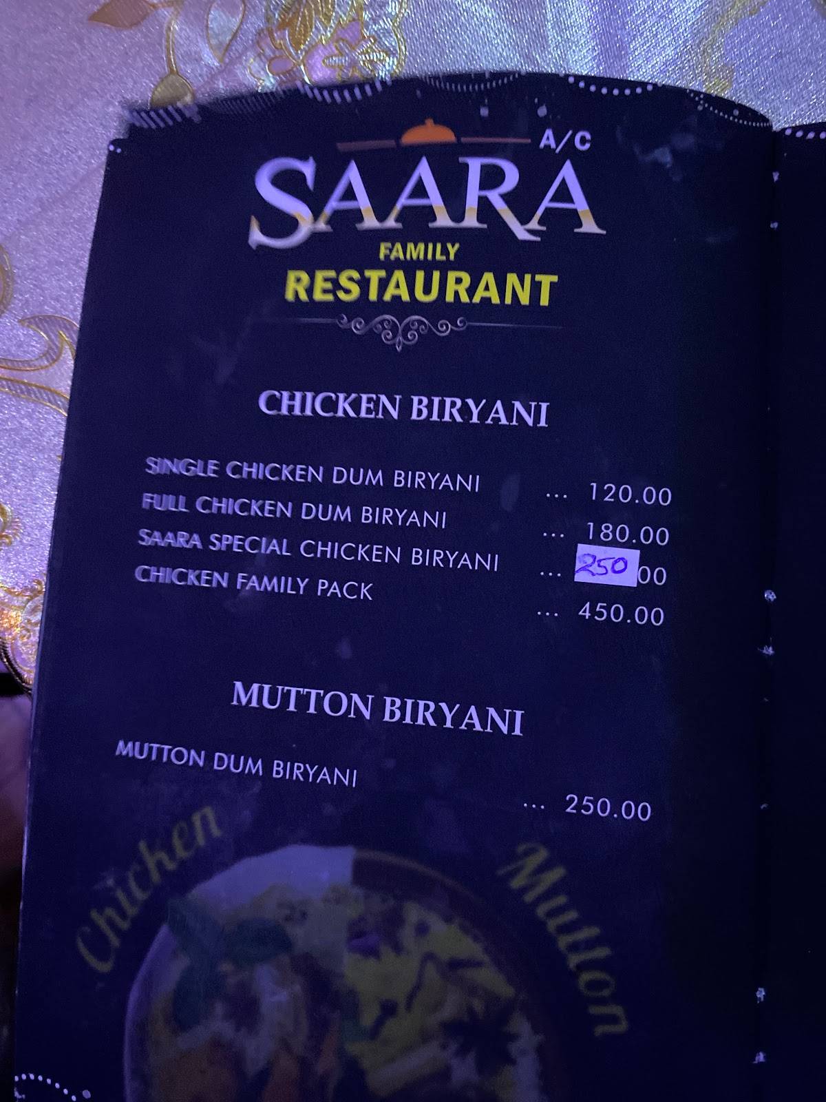 Menu at DVR FAMILY RESTAURANT, Ramagundam
