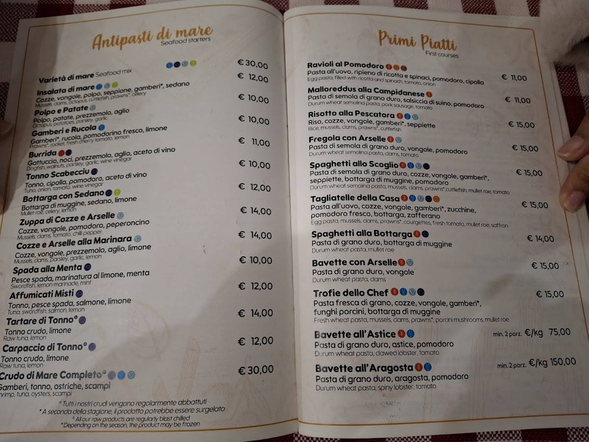 Speisekarte von Da Martino Trattoria Pizzeria, Pula