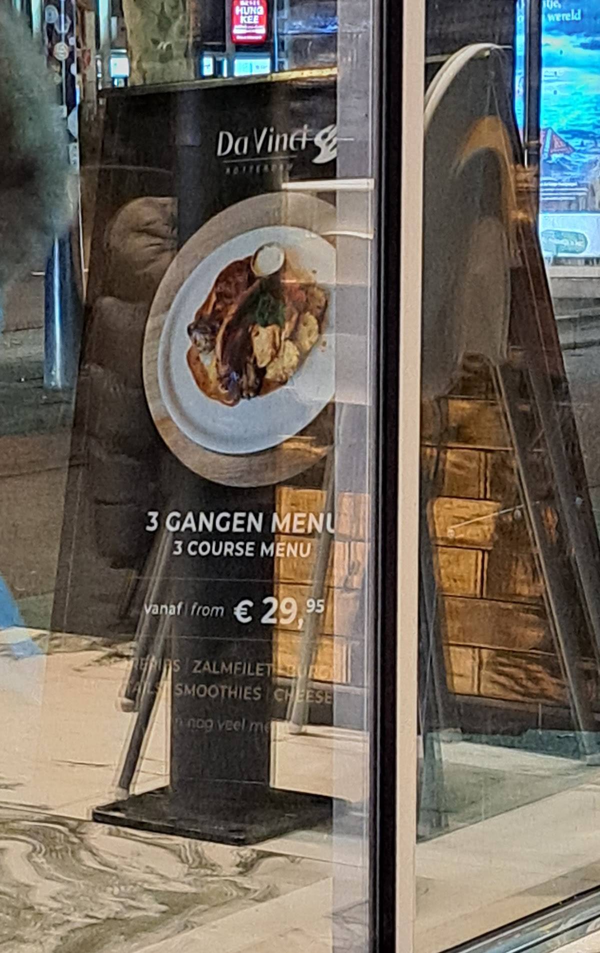 Menu au DaVinci Rotterdam, Rotterdam