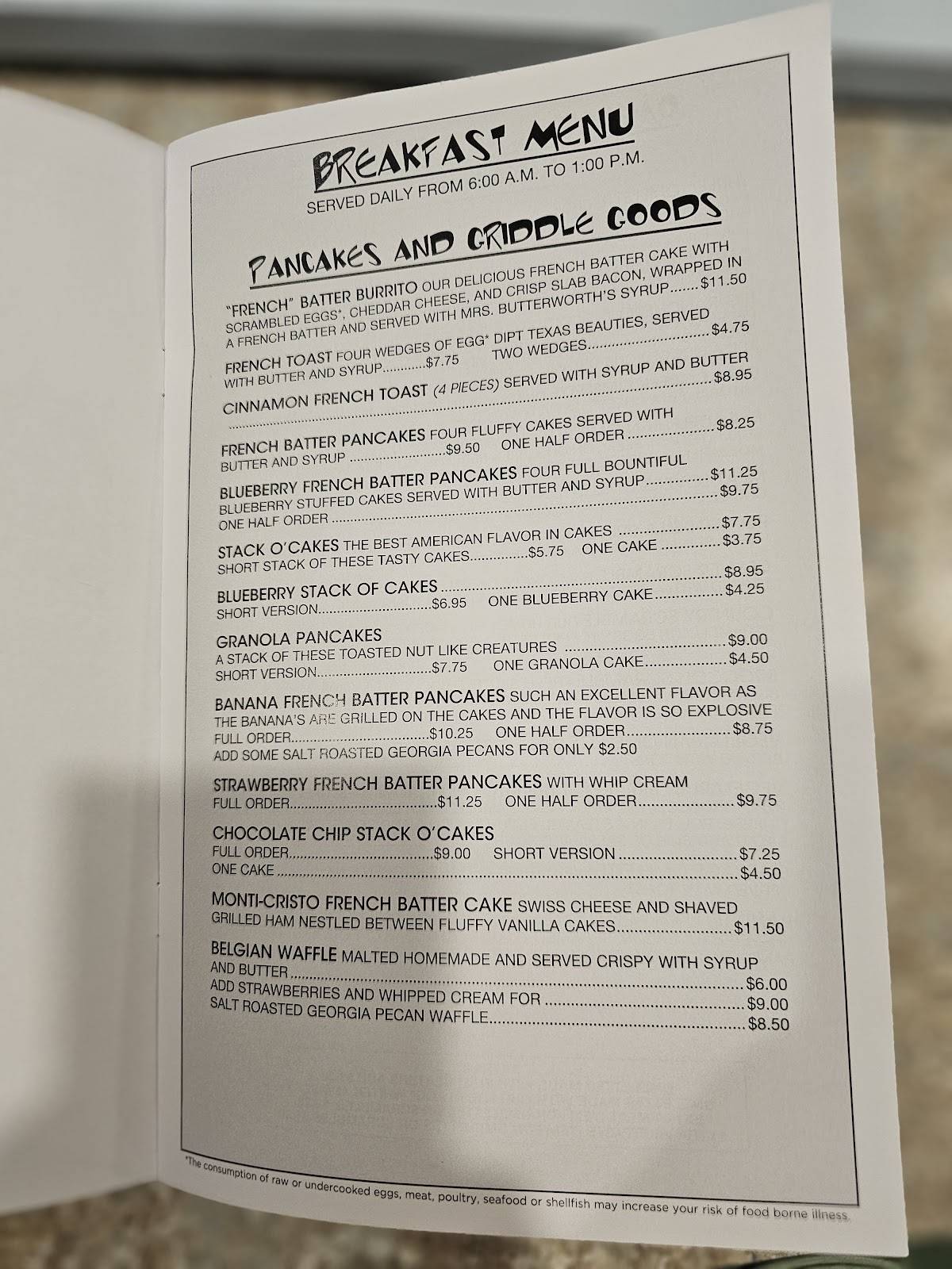 Menu at Daddy Maxwell's Diner & Cafe, Williams Bay, 150 Elkhorn Rd