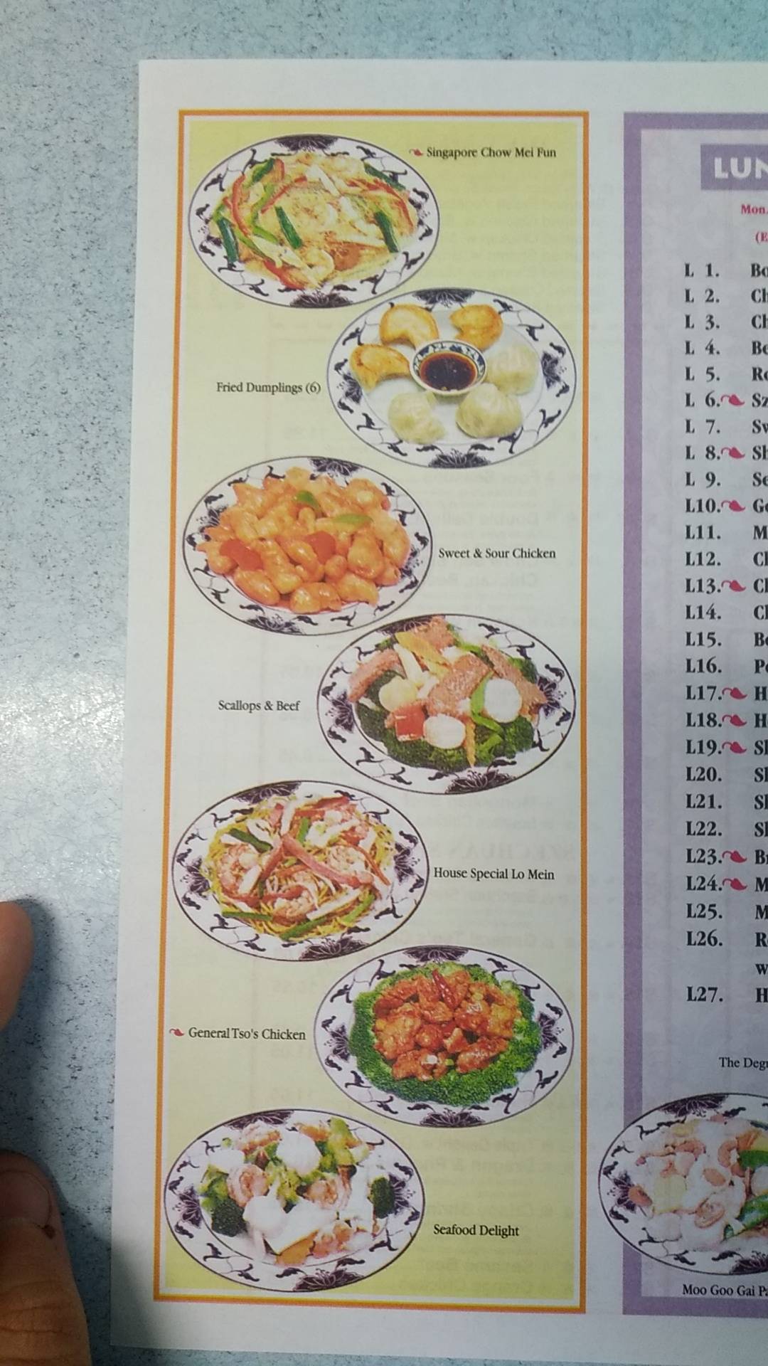 Menu at China 1 restaurant, Dade City