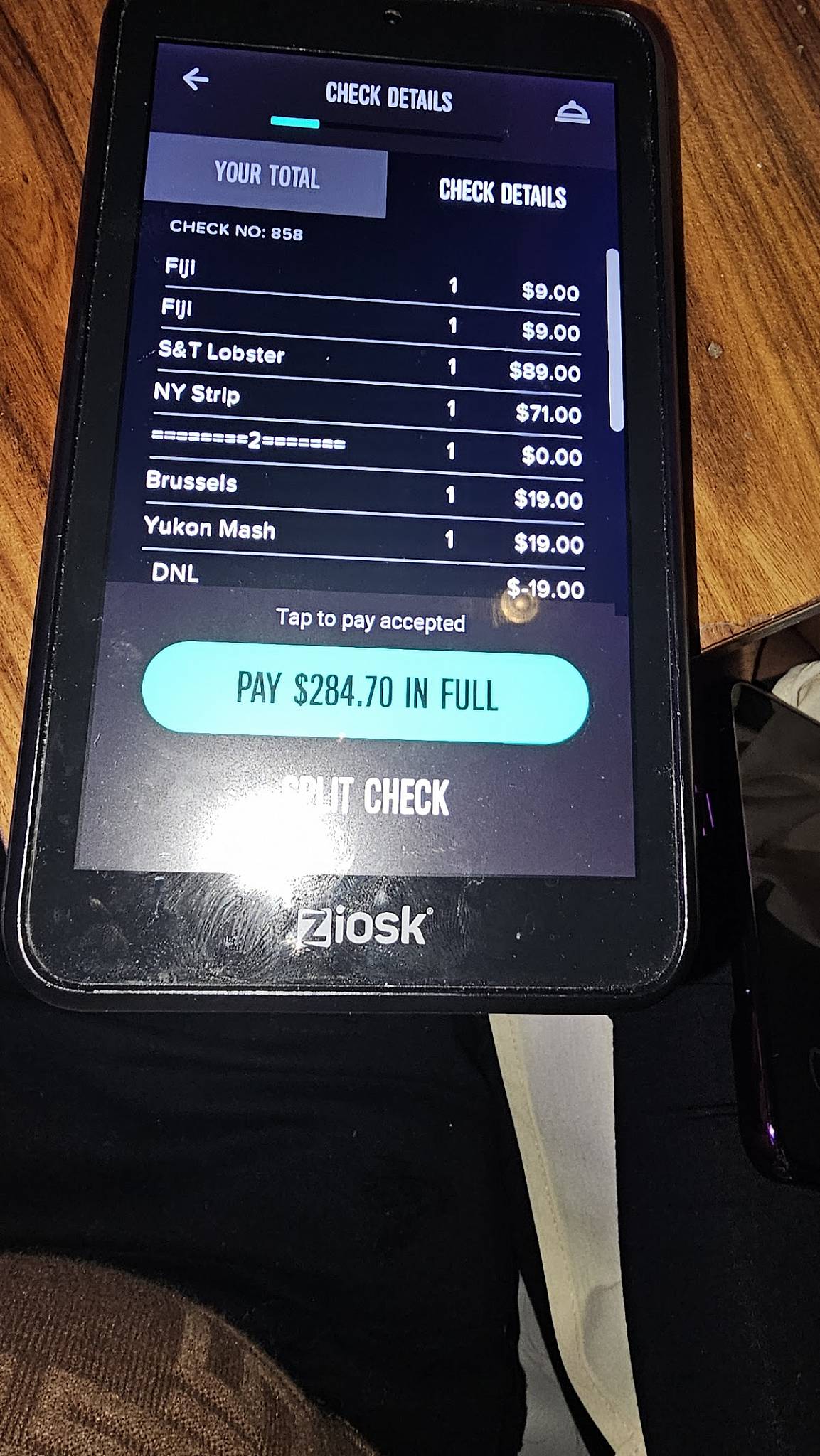 Menu at STK Steakhouse, Dallas