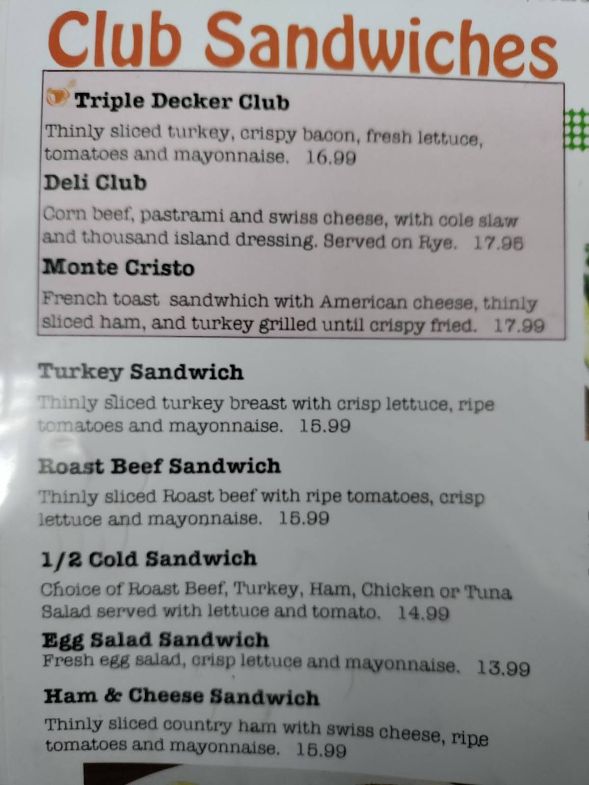 Menu at Dalton's Cafe, Cypress, Lincoln Ave