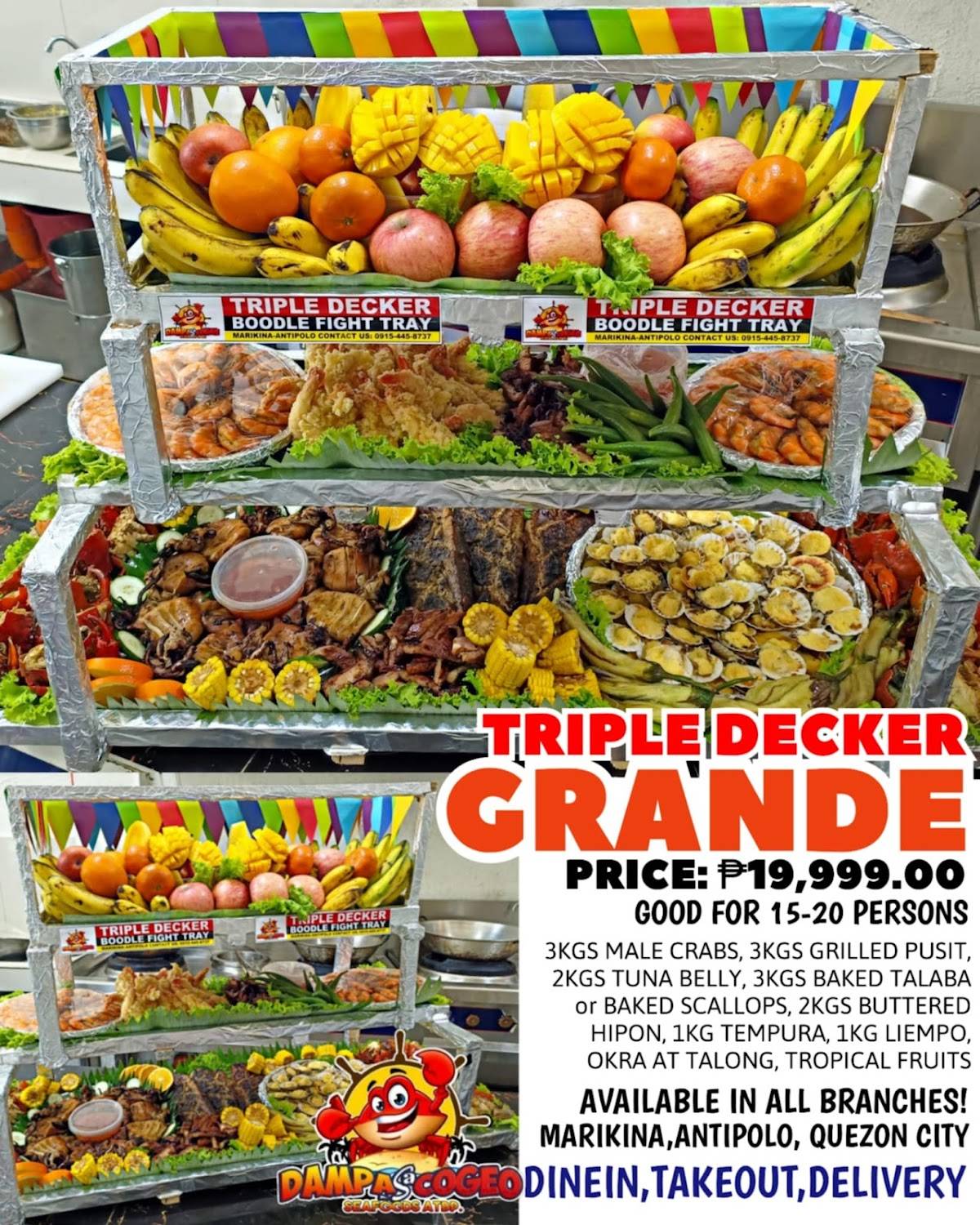 Menu at Dampa sa Cogeo Holy Spirit QC Branch restaurant, Quezon City