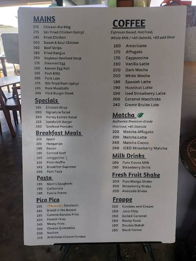 Menu at Daleachious Cafe - Ecoland Branch, Davao City