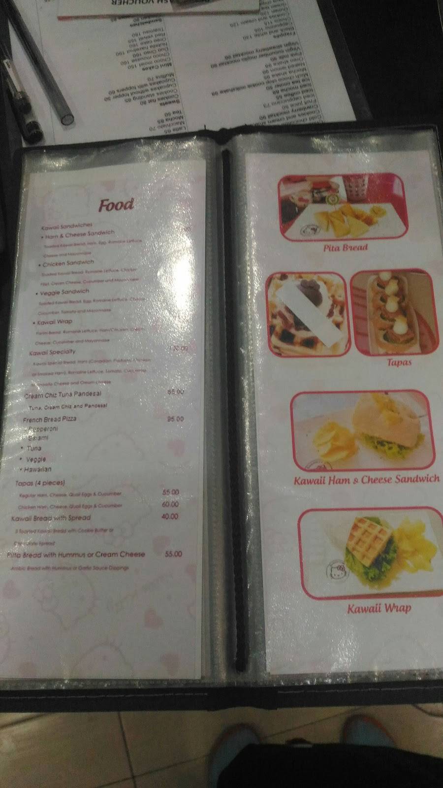 Carta de Kawaii Café Davao, Dávao