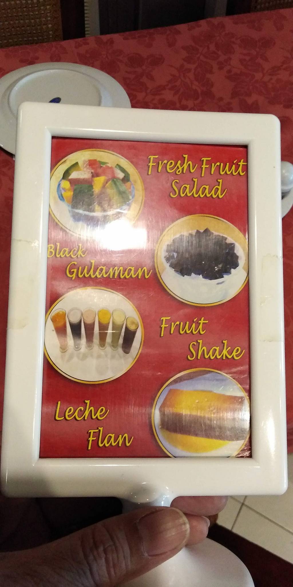 Menu at Davao Dencia's Restaurant, Davao City, General Luna St