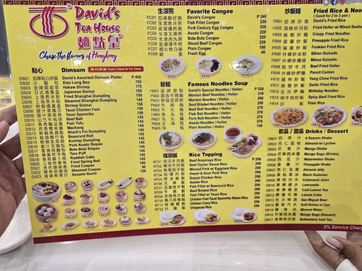 Menu at David's Tea House - Taytay Rizal restaurant, Taytay