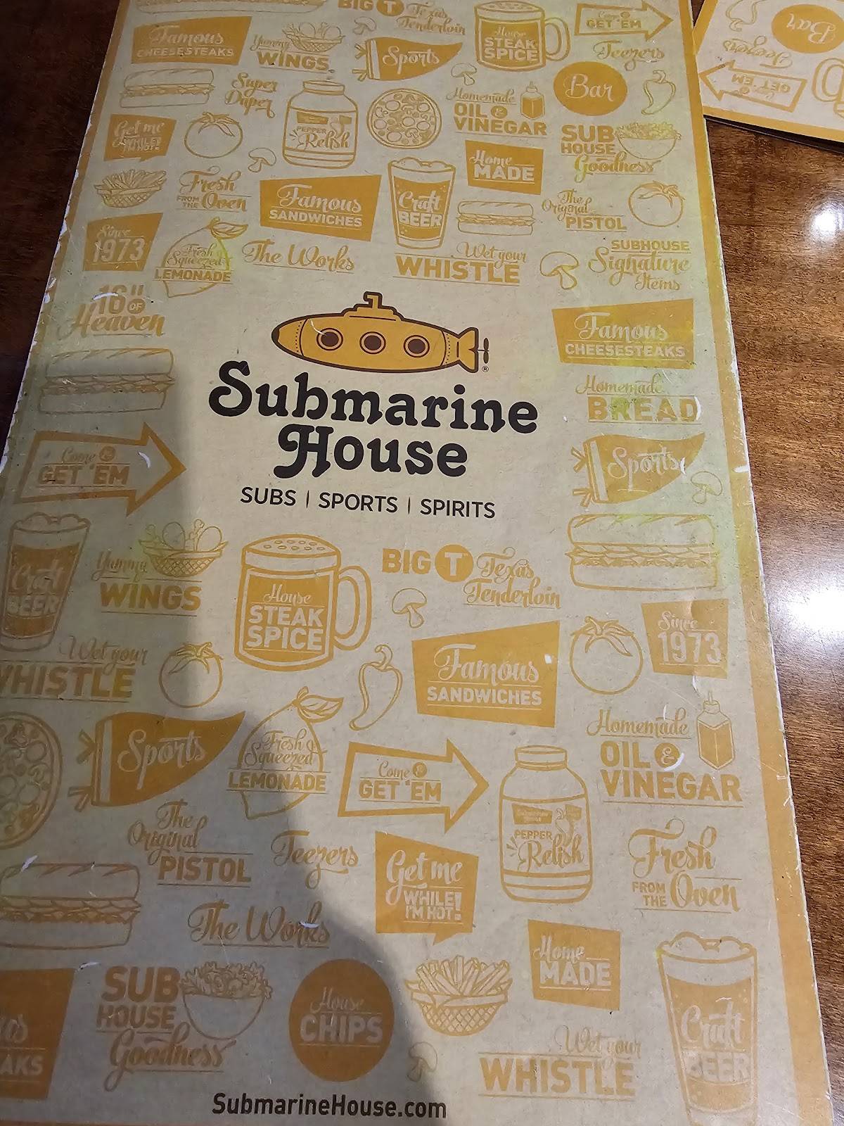 Menu at Submarine House pub & bar, Dayton, Taylorsville Rd