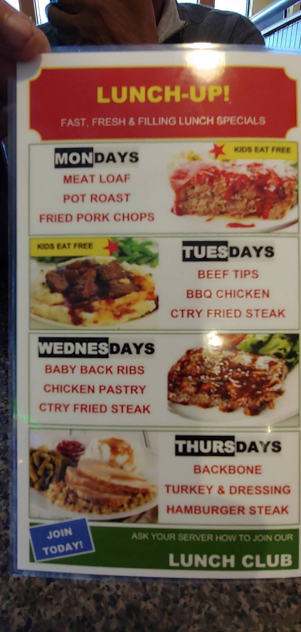 Menu at Dee's Diner restaurant, Goldsboro, W Grantham St