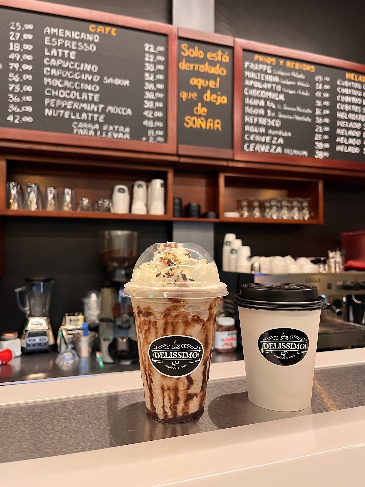 Carta del café Delissimo Plaza Cerritos, Orizaba