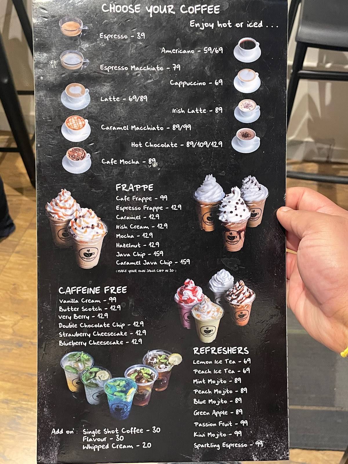 Menu at Demitasse Coffee (A Small Step Towards Best Coffee & Community ...