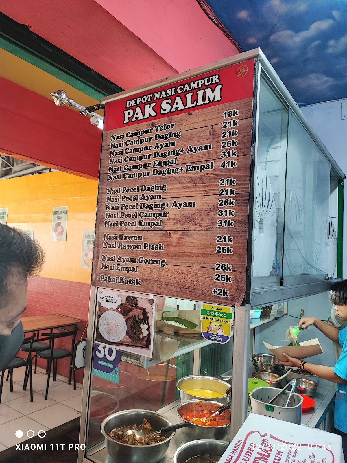 Carta del restaurante Depot Nasi Campur Pak Salim, Surabaya