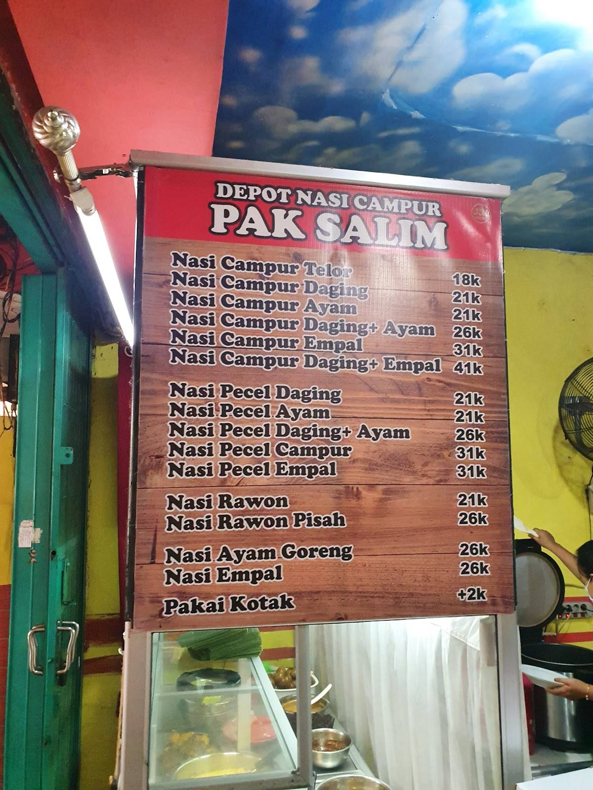 Carta del restaurante Depot Nasi Campur Pak Salim, Surabaya