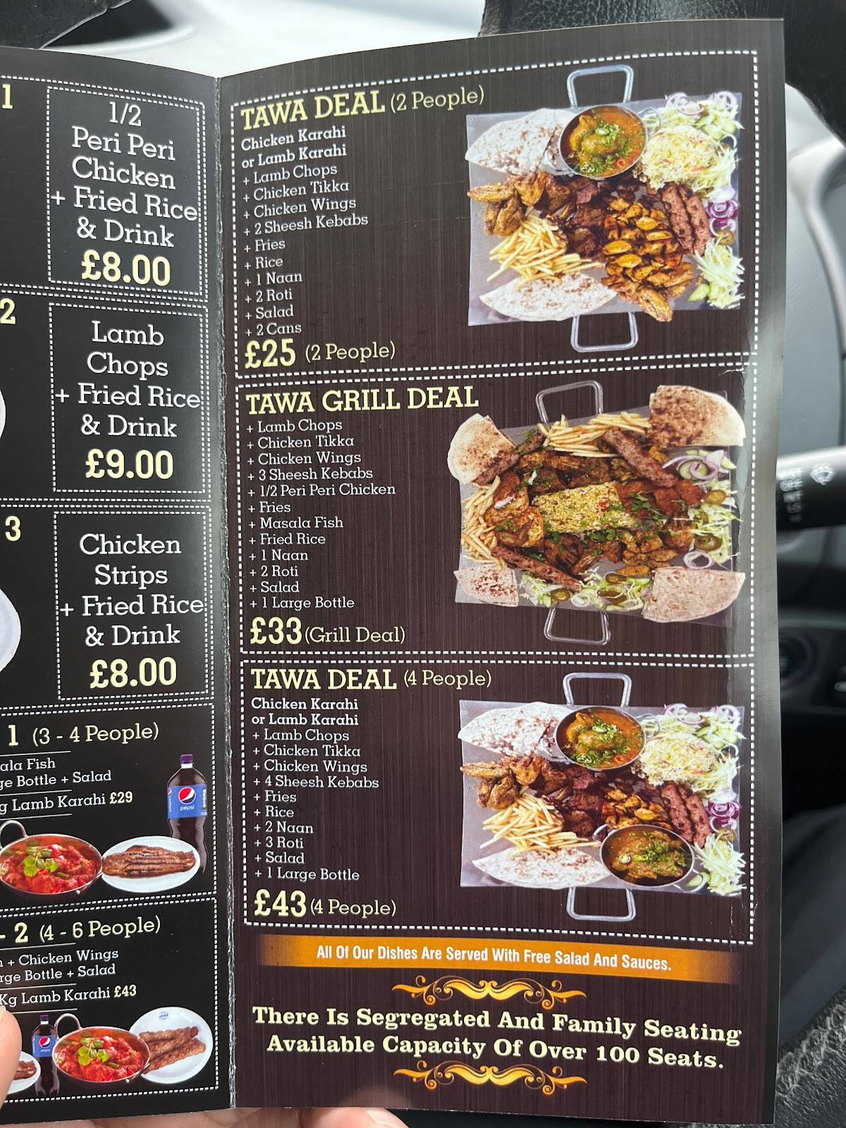 Menu at Dera Walsall restaurant, Walsall